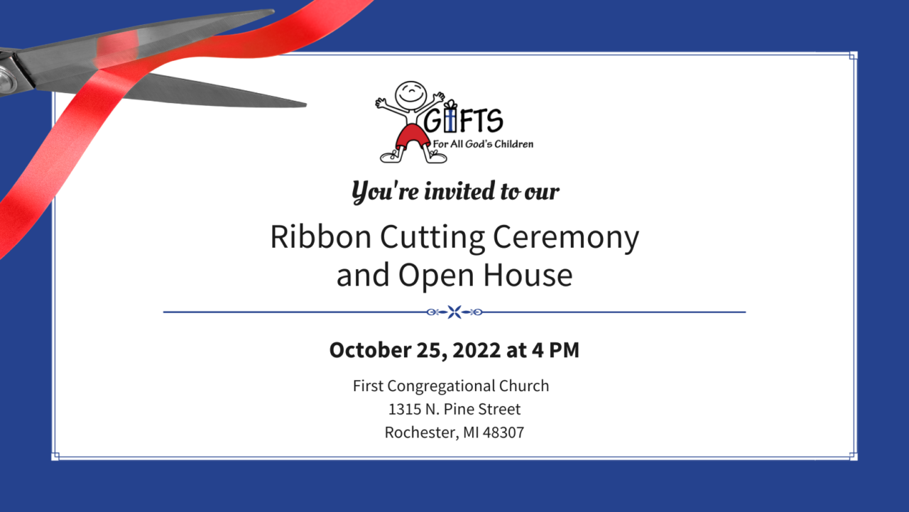 Ribbon Cutting Ceremony and Open House | Gifts For All God's Children